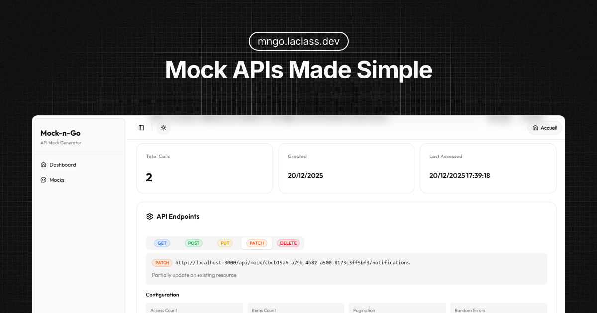 Mock'n Go - Instant REST API Mock Generator